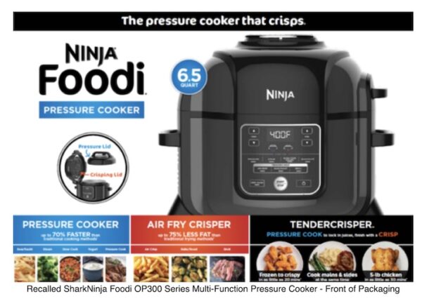 Burn Injuries Prompt Ninja Foodi Pressure Cooker Recall